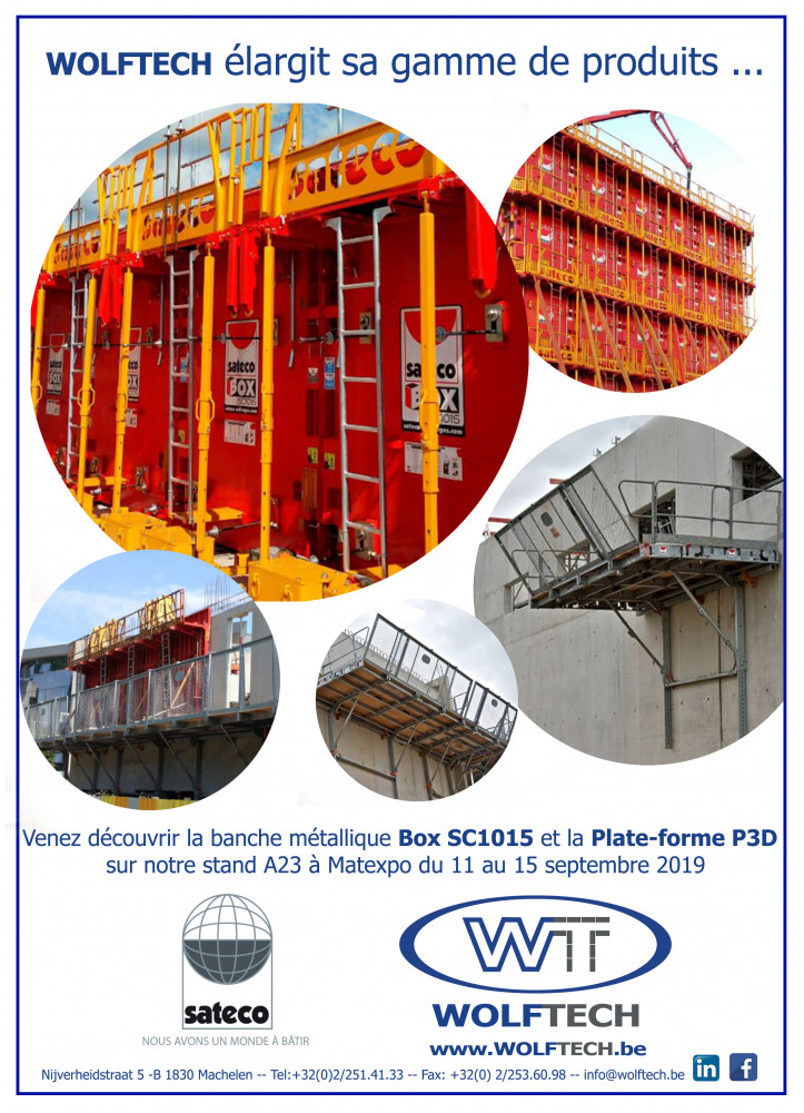 RETROUVEZ SATECO et WOLFTECH AU SALON INTERNATIONAL MATEXPO - sateco.fr